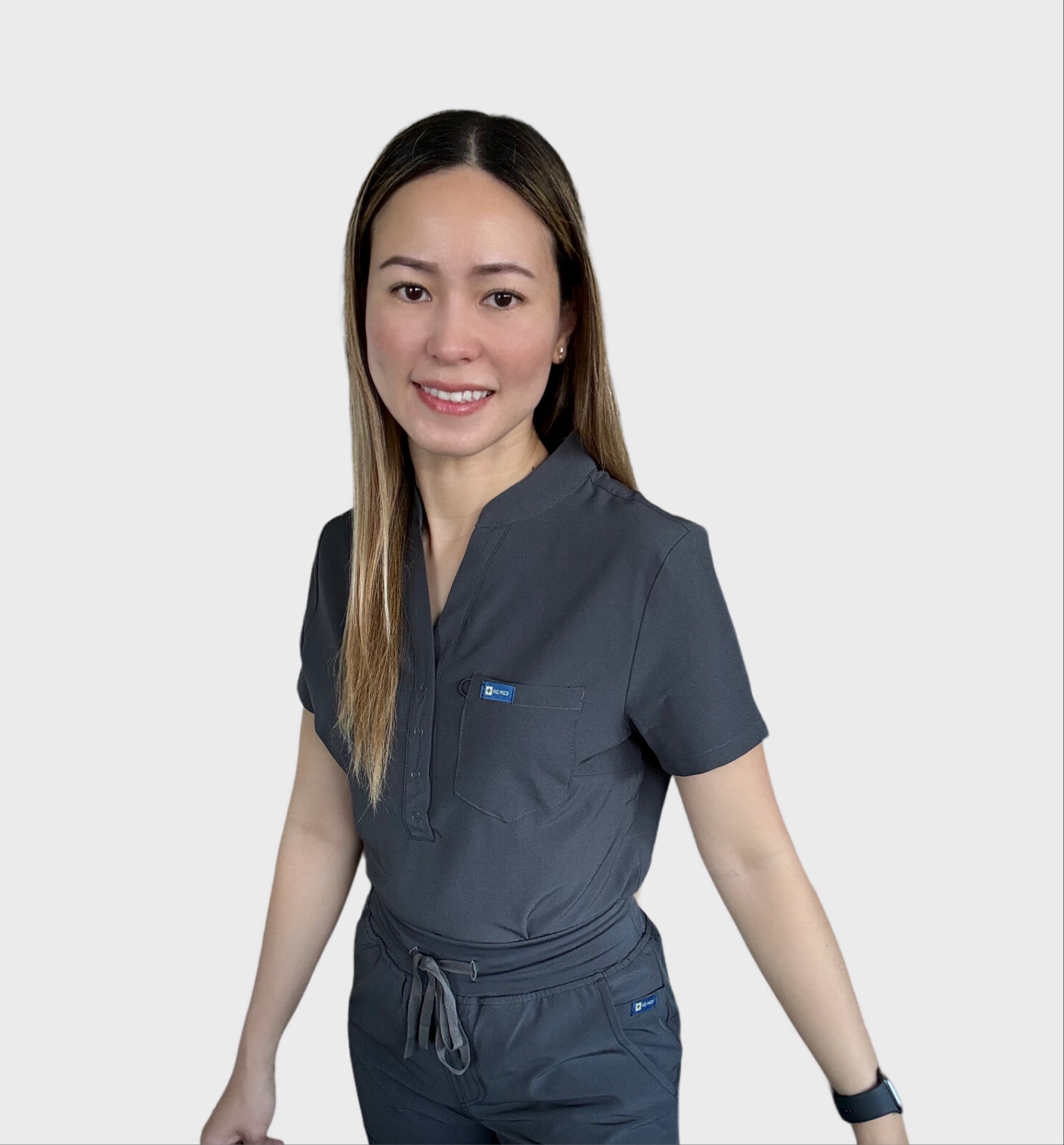 Silver Mandy Scrub Top – OZMED Scrubs
